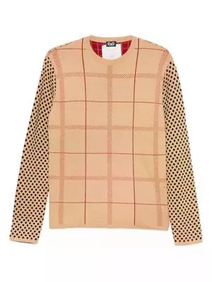 Dolce & Gabbana 2001-2002 Grid-pattern Wool Sweater