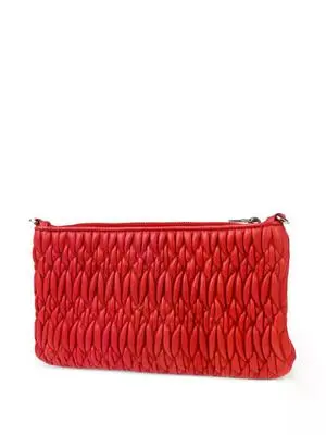 Miu Miu Matelassé Crossbody Bag - Red