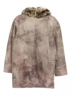 A.N.G.E.L.O. VINTAGE CULT 1980s Faux-fur Collar Coat - Neutrals