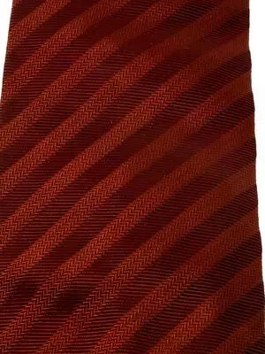 Ermenegildo Zegna Chevron Stripe Silk Neck Tie - Red