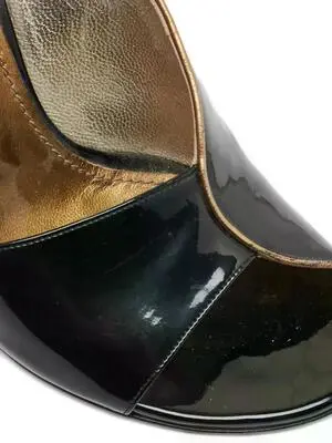 Dolce & Gabbana Patent Leather Peep Toe Pumps
