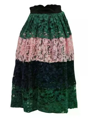 MSGM Striped Lace Mini Skirt