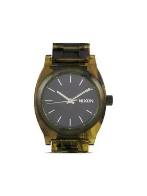 Nixon Time Teller Watch With Dial And Olive Case - Black