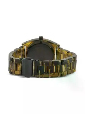 Nixon Time Teller Watch With Dial And Olive Case - Black