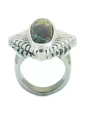 KING BABY STUDIO Sterling Turquoise Signet Band Ring