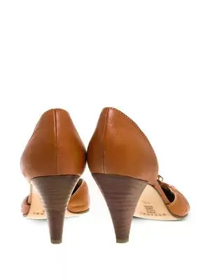 Casadei Leather Padlock Pumps