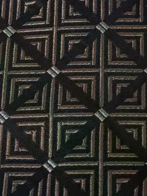 Gianfranco Ferre Geometric Pattern Silk Neck Tie - Brown