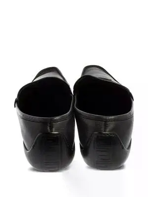 Versace Calf Leather Greca Detail Loafers