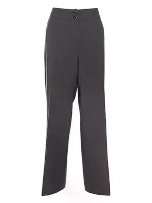 ARMANI Virgin Wool Wide-leg Trousers - Brown