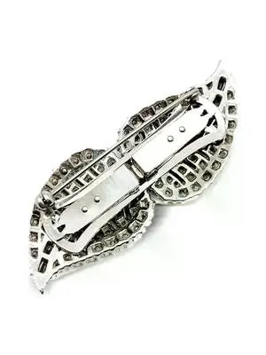 JENNIFER GIBSON JEWELLERY 1940s -tone Leaf Dress Clip