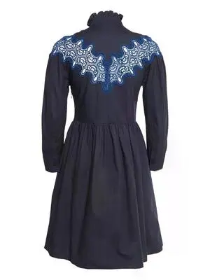 Sandro Lace Yoke Mini Dress