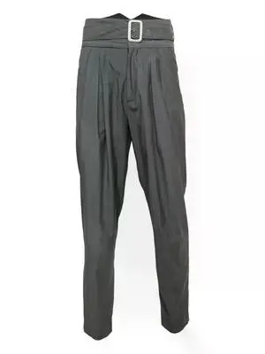 Kenzo Pleated Belted Trousers - Grey
