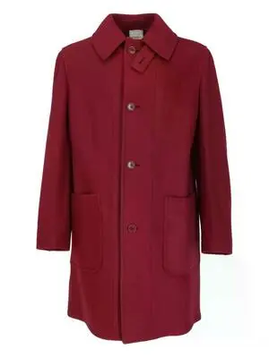 ROMEO GIGLI Single-breasted Wool Coat - Red