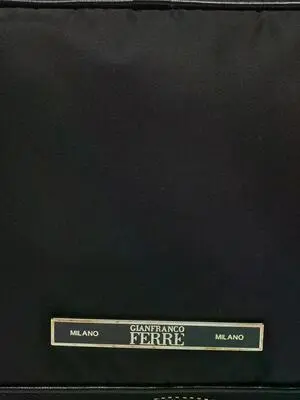 Gianfranco Ferre Logo Plaque Zip Pouch