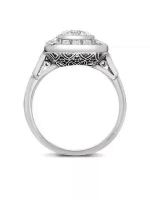 PRAGNELL Platinum Diamond Plaque Ring