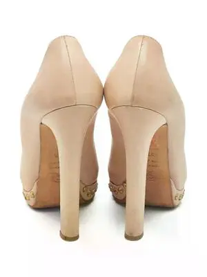 Alexander McQueen Studded Peep-toe Platform Pumps