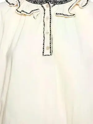MARANT ETOILE Embroidered Mini Dress - Neutrals
