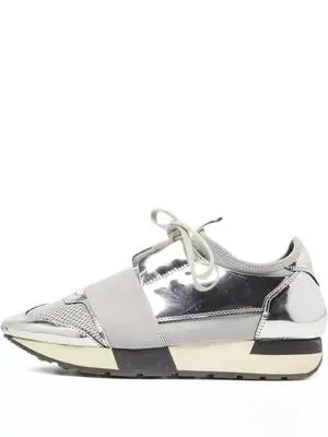 Balenciaga Silver Tone Sneakers For Women