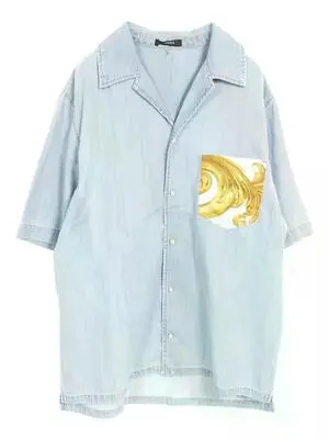 Versace 2010s Pocket Short-sleeve Shirt - Blue