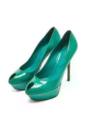 SERGIO ROSSI Peep-toe Pumps - Green
