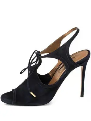 AQUAZZURA Suede Heeled Sandals - Blue