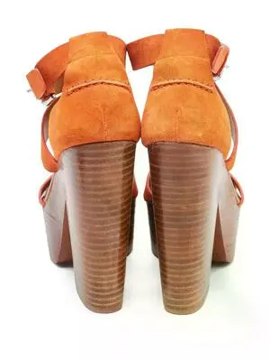 Ralph Lauren Alannah Suede Platform Sandals
