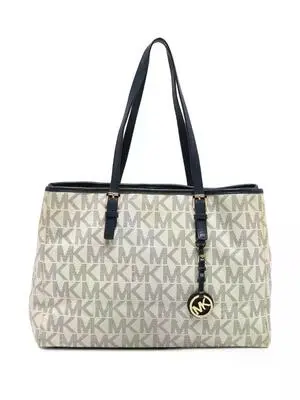Michael Kors Monogram Canvas Tote Bag - Neutrals