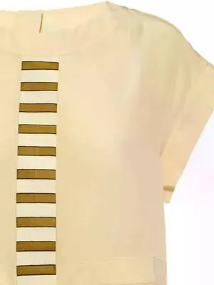 Fendi Silk Stripe Detail Blouse