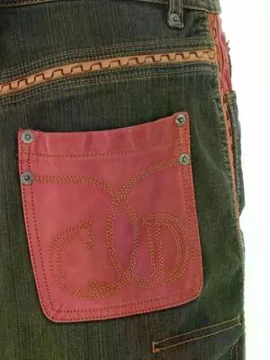 Dior 2000s Colour-block Denim Skirt