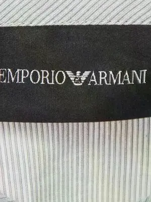 Emporio Armani Striped Half-front T-shirt - Grey