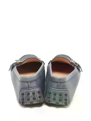 TOD'S Leather Loafers With Fringe And Buckle Detail