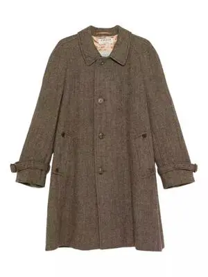 A.N.G.E.L.O. VINTAGE CULT 1990s Herringbone Front Button Fastening Coat