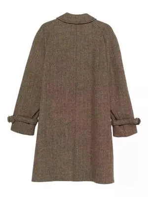 A.N.G.E.L.O. VINTAGE CULT 1990s Herringbone Front Button Fastening Coat