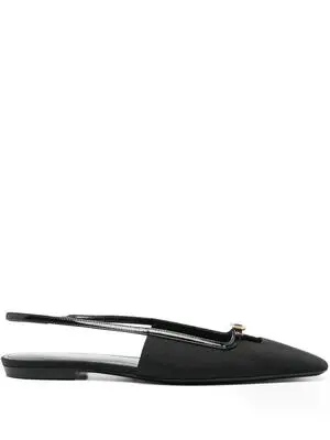 Saint Laurent Buckle-detail Slingback Mules - Black