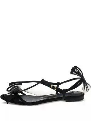 Dolce & Gabbana Bow-detail Mesh Flat Sandals