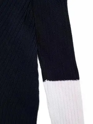 Gianfranco Ferre 1990s Ribbed-knit Colour-block Sweater