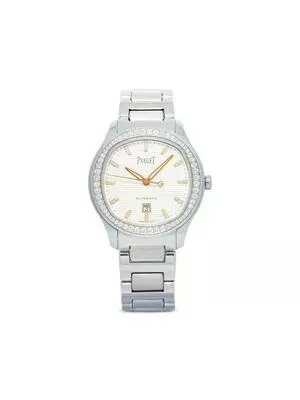 PIAGET Polo Date 36mm Stainless Steel Automatic Watch With Diamond-embellished Bezel - Silver