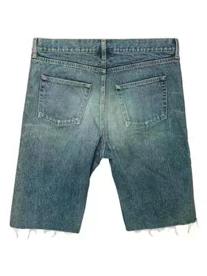 Saint Laurent Powder Cotton Ripped Shorts
