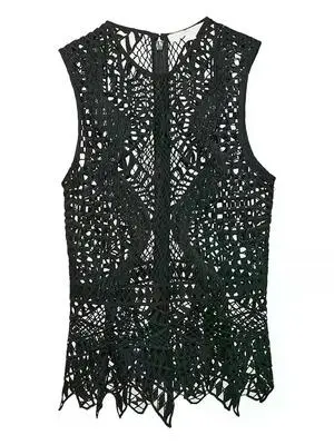 Simkhai Lace Peplum Top