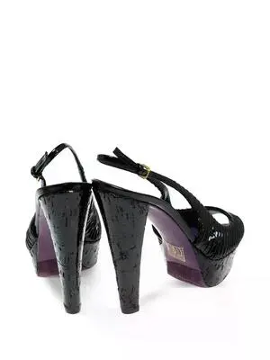 Miu Miu Patent Leather Slingback Sandals 135mm