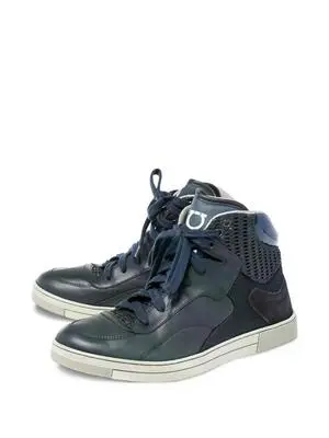 FERRAGAMO High Top Leather Sneakers