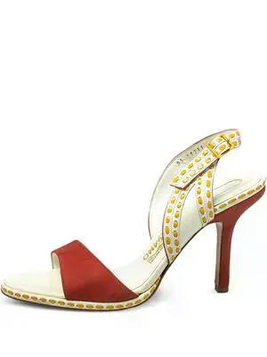 FERRAGAMO Panelled Slingback Sandals