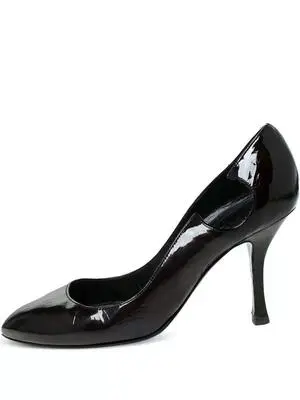 SERGIO ROSSI Patent Leather Cut-out Pumps - Black