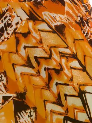 Escada Abstract Print Silk A-line Skirt