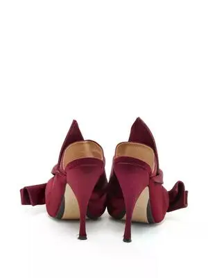 N°21 Satin Bow Mules 120mm