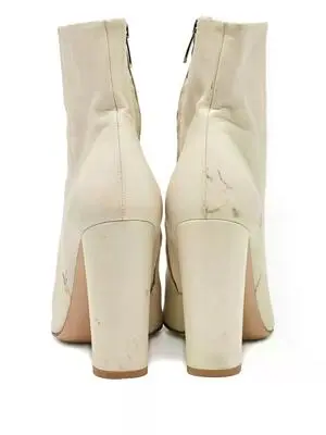 GIANVITO ROSSI Pointed Toe Block Heel Leather Boots
