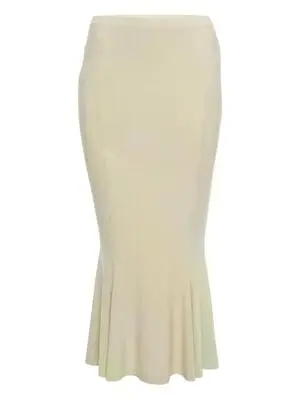 Norma Kamali Ecru Mermaid Hem Midi Skirt