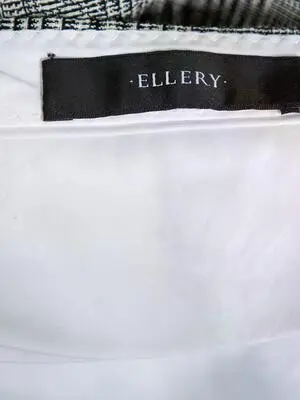 ELLERY Belted Plaid Wool Trousers