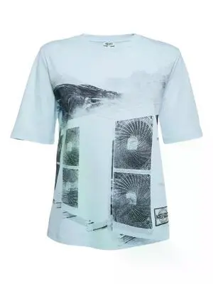 Kenzo Graphic Print T-shirt - Blue