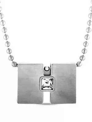 SWATCH Stainless Steel Pendant Necklace With Crystal - Silver